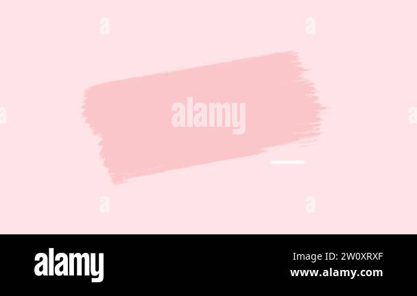 Light pink background with three pink brush strokes being painted and ...