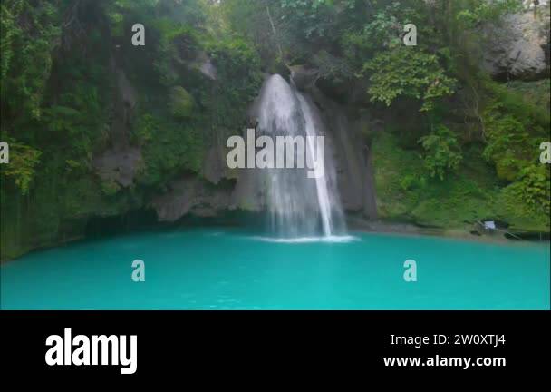 Kawasan Falls on Cebu Island, Philippines. Beautiful waterfall in ...