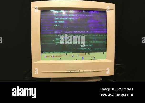 Hacking an old vintage TV or computer monitor screen 80s 90s style ...