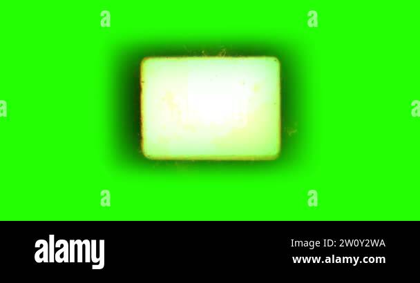 old movie film projector with 4x 3 aspect ratio chroma key green screen ...