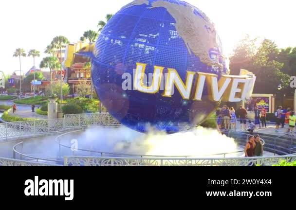 Universal Studios globe at Universal Studios Orlando, a popular theme ...
