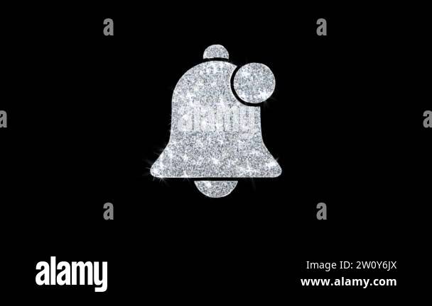 Alarm Icon alert sign, bell Icon Shining Glitter Loop Blinking ...