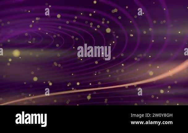 Deformed wavy wires with motion glowing elements. 3d rendering loop ...