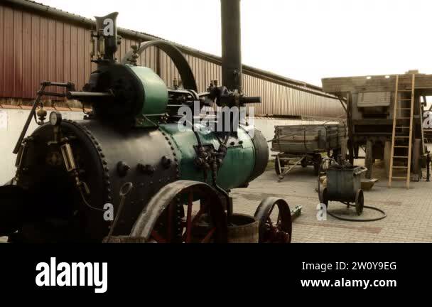 Steam Engine for Agricultural Work / Steam Engine used as a drive to ...