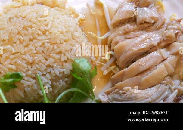 Hainanese chicken rice thai Stock Videos & Footage - HD and 4K Video ...