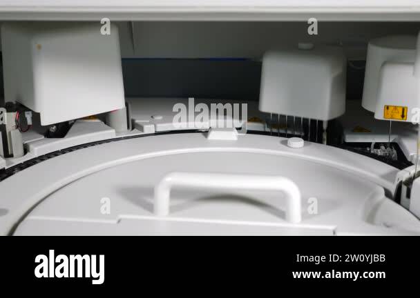 Healthcare concept. Professional medical device does human blood ...