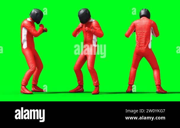Racer car animation. Phisical motion blur. Realistic green screen 4k ...