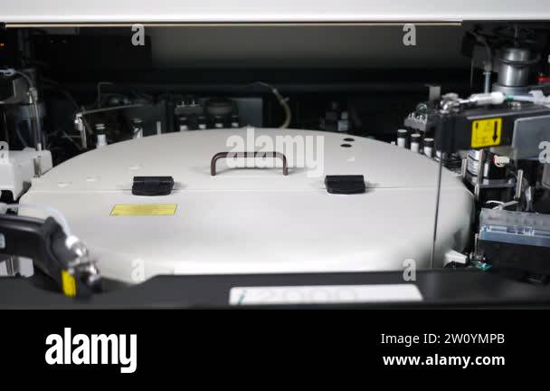 Modern medical laboratory concept. Automated medical analysis process ...