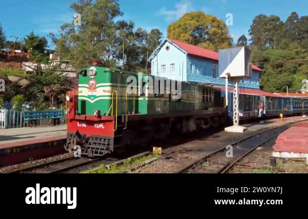 Coonoor, Tamil Nadu, India - Circa December 2019. View of Coonoor train ...