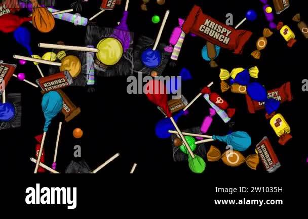 This animated Candy backdrop was hand drawn on photoshop and animated ...