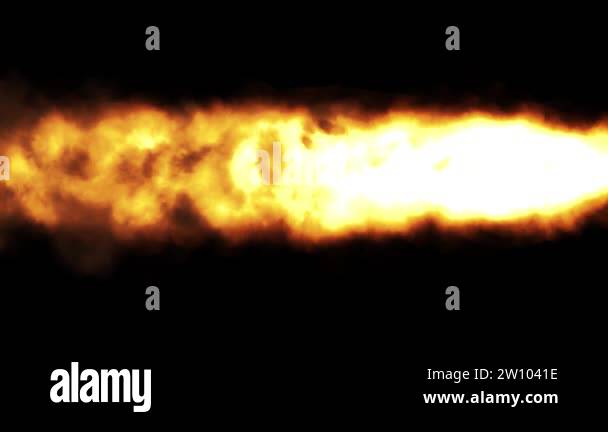 Shockwave Power Fire Meteor Comet/ 4k animation of a powerful fire ...
