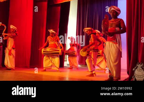 Magul Bera, Kandyan Dancers. The blowing of the Conch shell and ...