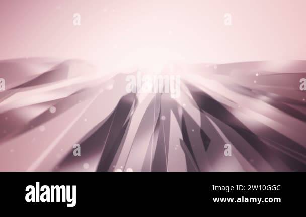Abstract background with pink animation of waving and flying stripes ...