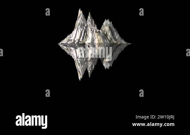 Rock grey and yellow texture rotate animation 3d on the black ...