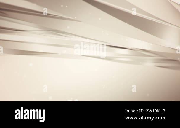 Abstract background with golden animation of waving and flying stripes ...