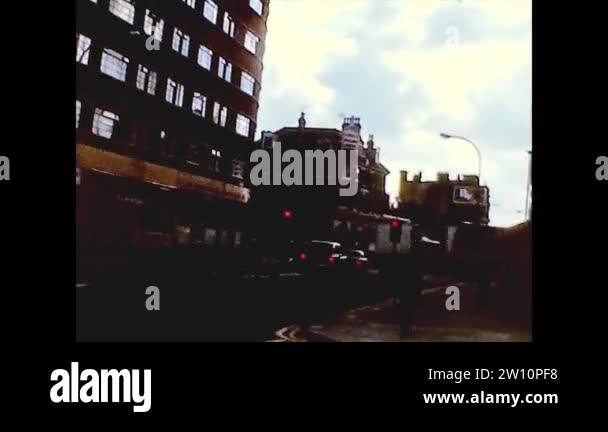 LONDON, UK 9 JUNE 1975: Streets of London in daily life taken up in the ...