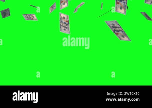 Green Screen Dollar Bills Rain Effects Animation, Money Rain 4k ...