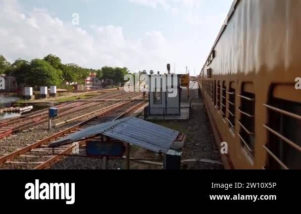 Rameshwaram, India - Circa December 2019. View of Rameshwaram railway ...