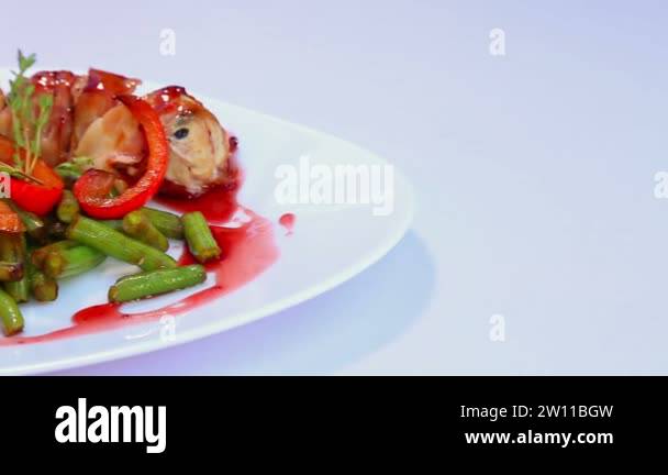 Meat dishes of different preparations.A variety of meat dishes in the ...