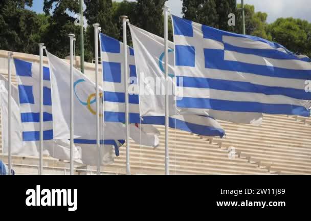 Olympic symbol rings on flags Stock Videos & Footage - HD and 4K Video ...