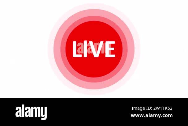 Live Stream sign. Red symbol, button of live streaming, broadcasting ...
