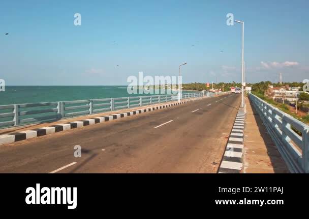 Rameshwaram, India - Circa December 2019. View of Pamban bridge in ...
