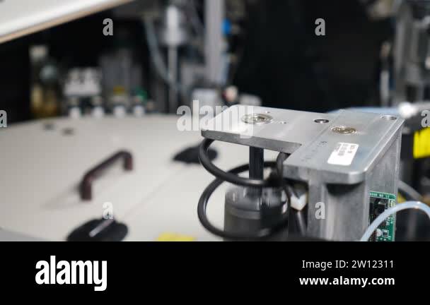 Medical laboratory concept. Automatic robotic hand moving. medical ...