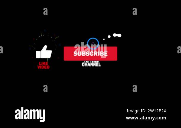 Editorial Footage: Animation of a Subscribe and Likes and Notification ...