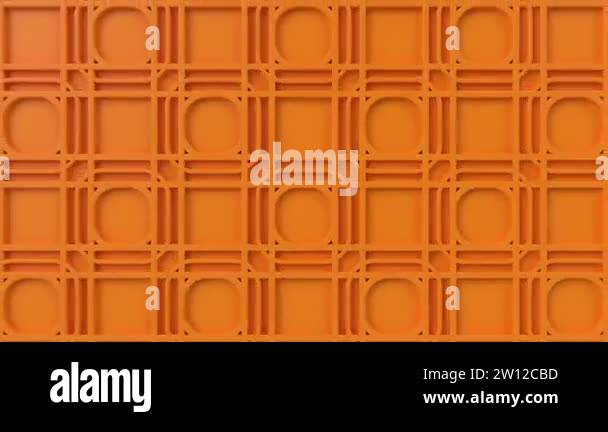 Arabesque looping geometric pattern. Orange islamic 3d motif. Arabic ...