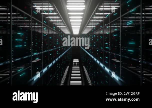 Data center with endless servers. Network and information servers ...