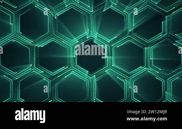Abstract technology background with animation of circuit electric ...