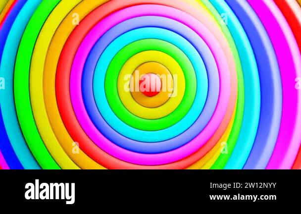 Beautiful Abstract Rainbow Colors Circles Waving Seamless Background ...