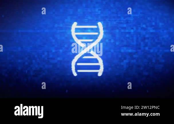 DNA Helix Symbol Digital Pixel Noise Error Animation Stock Video ...