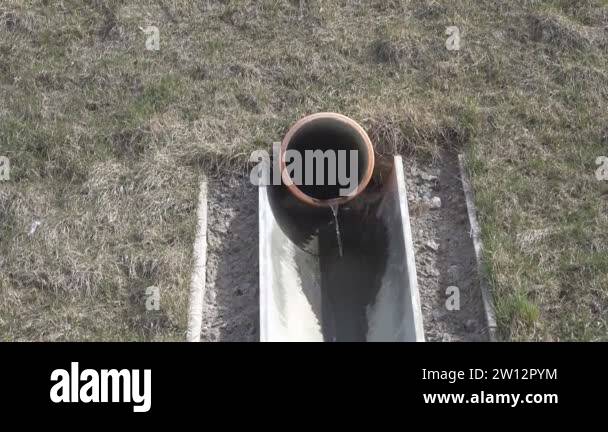 Drainage system under road to remove moisture Stock Video Footage - Alamy