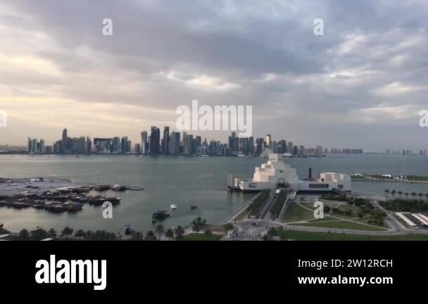 Corniche dhow harbour doha qatar Stock Videos & Footage - HD and 4K ...