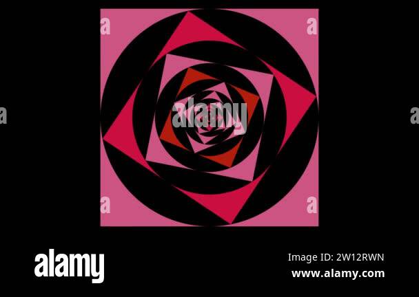 Abstract background with animation of squares rotate endlessly in a ...