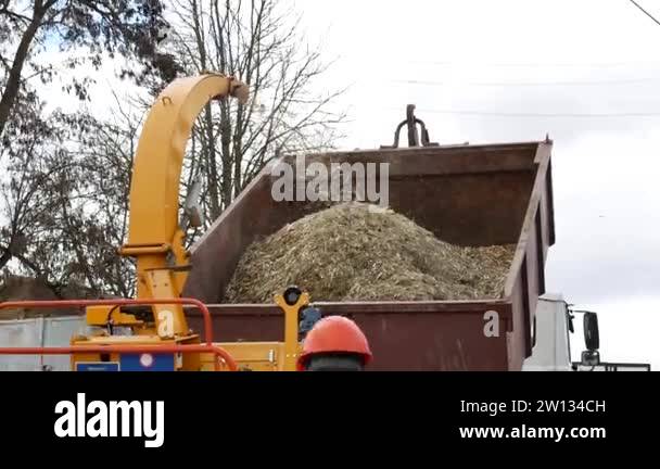 Working wood chipper machine Stock Videos & Footage - HD and 4K Video ...