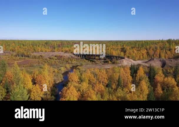 The old railway bridge of Stalin's 501st construction GULAG in the ...