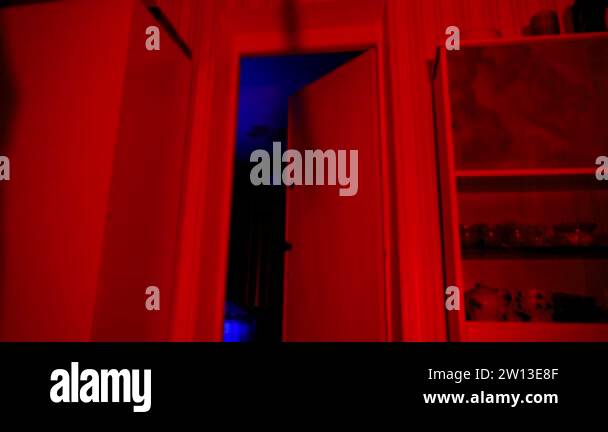 A man kills his victim with an ax. Murder. Shadow of the criminal on ...