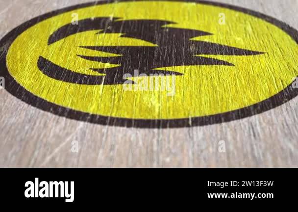 Flammable / Flame Warning Symbol On Wodden Texture. Ideal For Your Fire ...