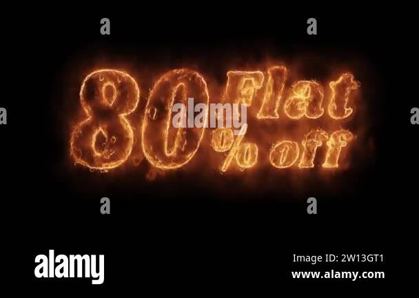 Flat 80 Percent Off Word Hot Animated Burning Realistic Fire Flame Loop ...