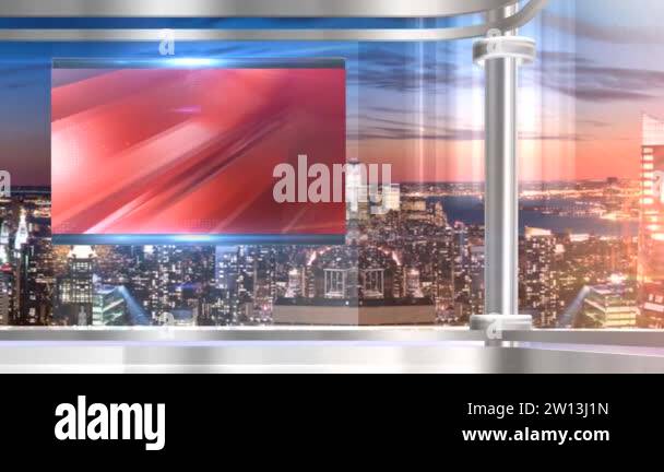 3D Virtual Studio Set Background Stock Video Footage - Alamy