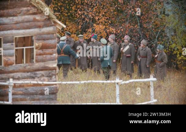 RUSSIA, REPUBLIC OF TATARSTAN 30-09-2019: A reconstruction of military ...