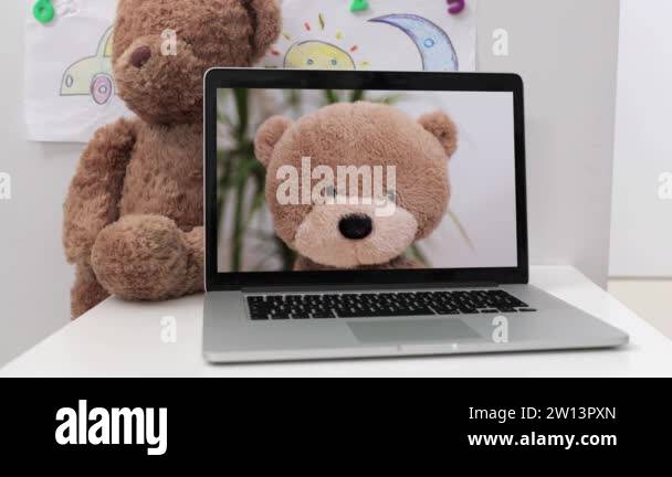 Teddy bear on laptop Stock Videos & Footage - HD and 4K Video Clips - Alamy