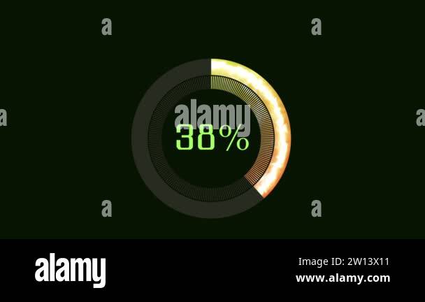 The digital technology of the counting numbers, up from 1-100%.footage ...