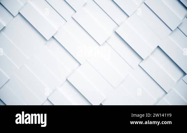 White abstract moving structure of rectangles. Light bright clean minimal rectangular grid ...