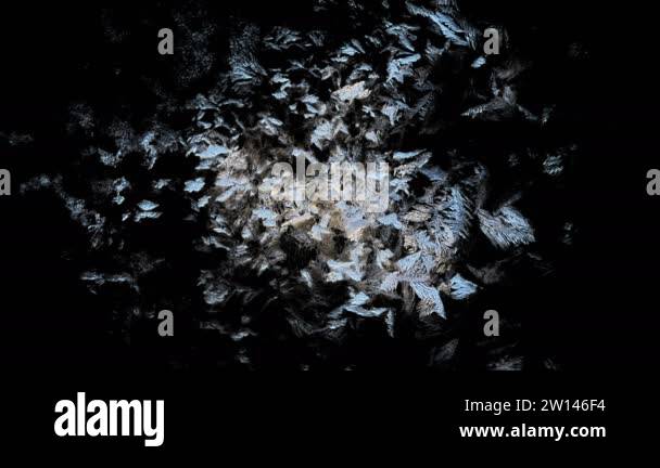 Beautiful window freezing animation from center to borders, timelapse ...