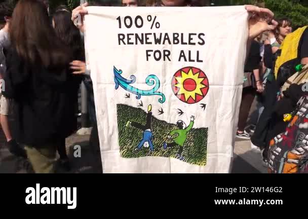 MILAN, ITALY - MAY 24, 2019: Eco friendly protest sign for global ...