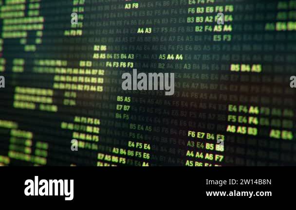 Technological Background With Representation Of Green Binary Code In Different Configurations On