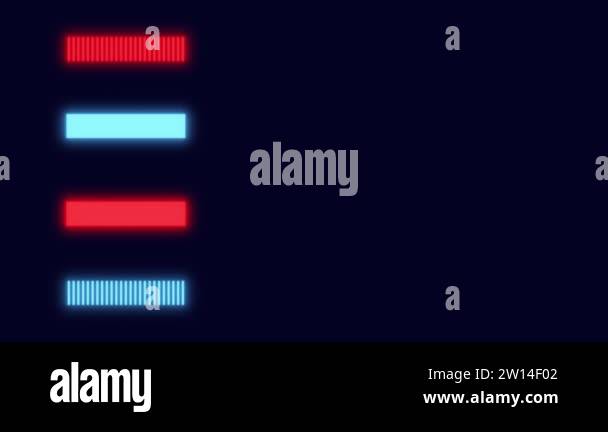 Interface, boot menu, progress. The strip is red, blue. Blur and glow ...